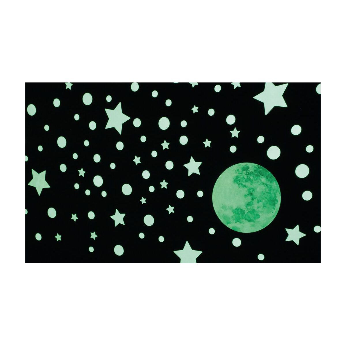 Wandsticker Mond und Sterne