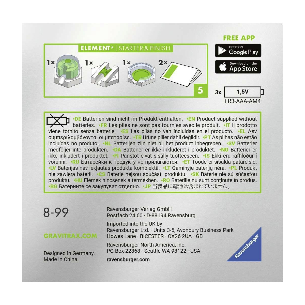 Ravensburger - GraviTrax POWER Elements Starter & Finish